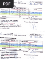 Contoh Nota Manual SPBU Pertamina | PDF