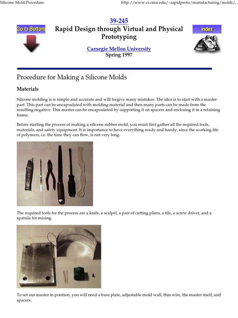 Silicone Mold Making Procedure Guide | PDF | Silicone | Adhesive
