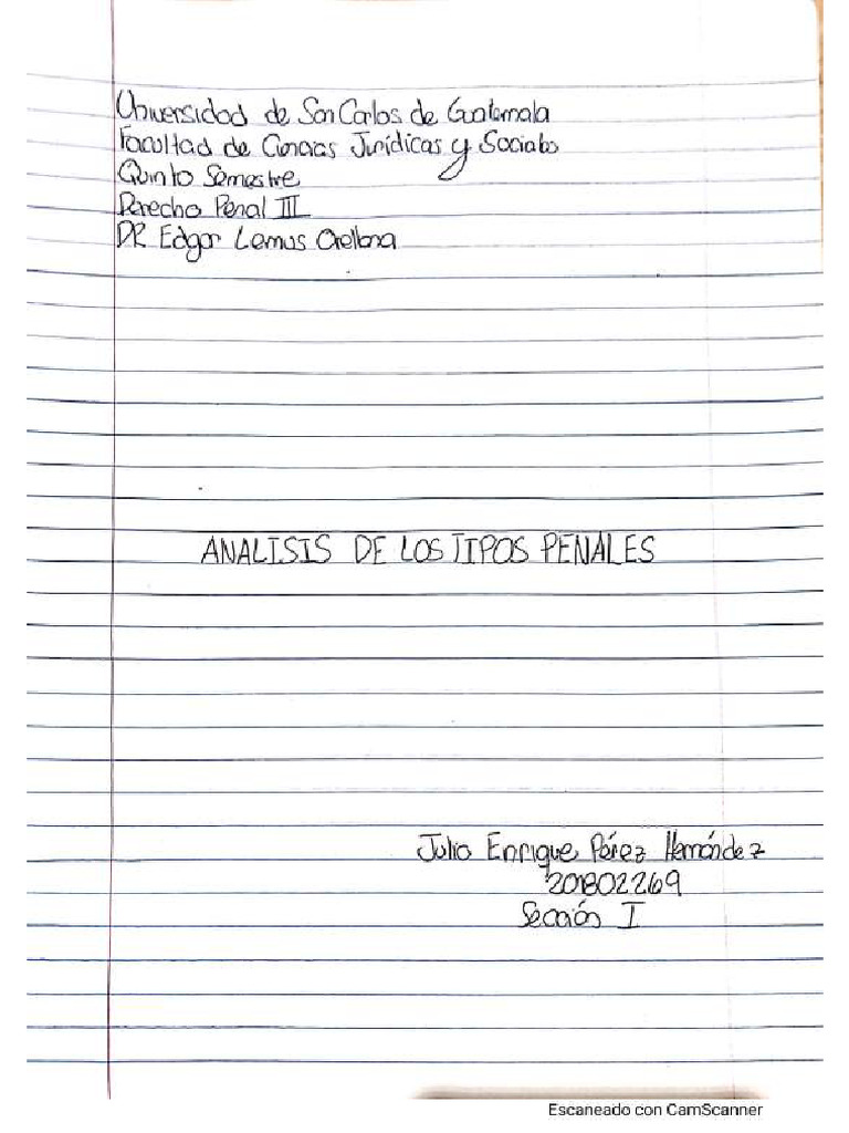 Análisis de Los Tipos Penales 2-735 | PDF