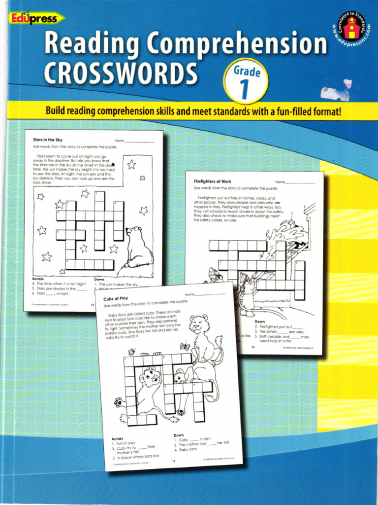 Grade 1 Comprehension Crosswords | PDF