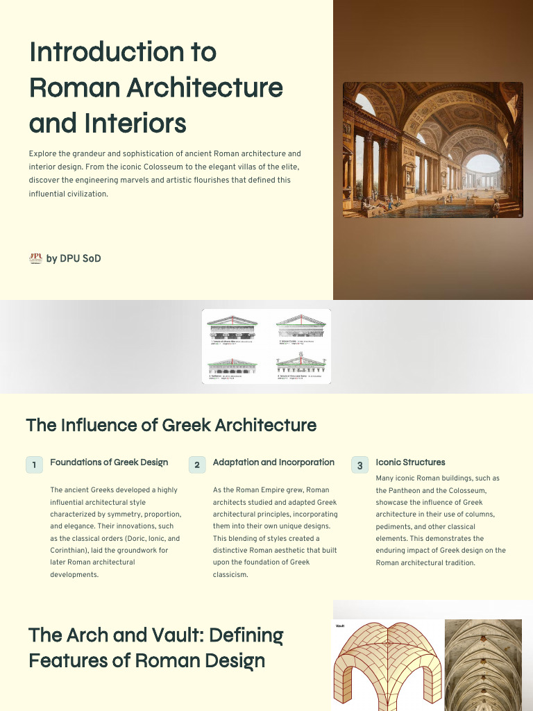 Roman Architecture: Masterpieces & Innovations | PDF | Furniture ...