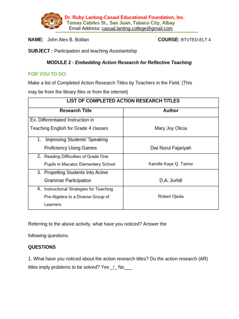 Gopaco-Module 2 (FS2) | PDF | Teachers | Education Theory