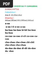 Baacoo Afaan Oromoo Kolfaa | PDF | Language Arts & Discipline | Foreign ...