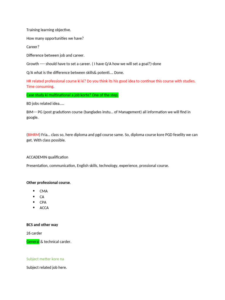 Training Learning Objective | PDF | Cognition | Learning