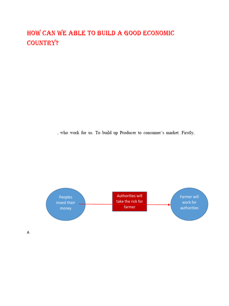 How Can We Able To Build Good Economic Country | PDF