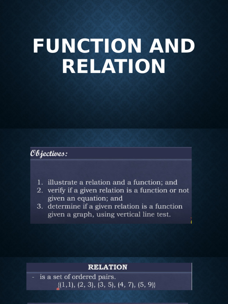 Function and Relation | PDF