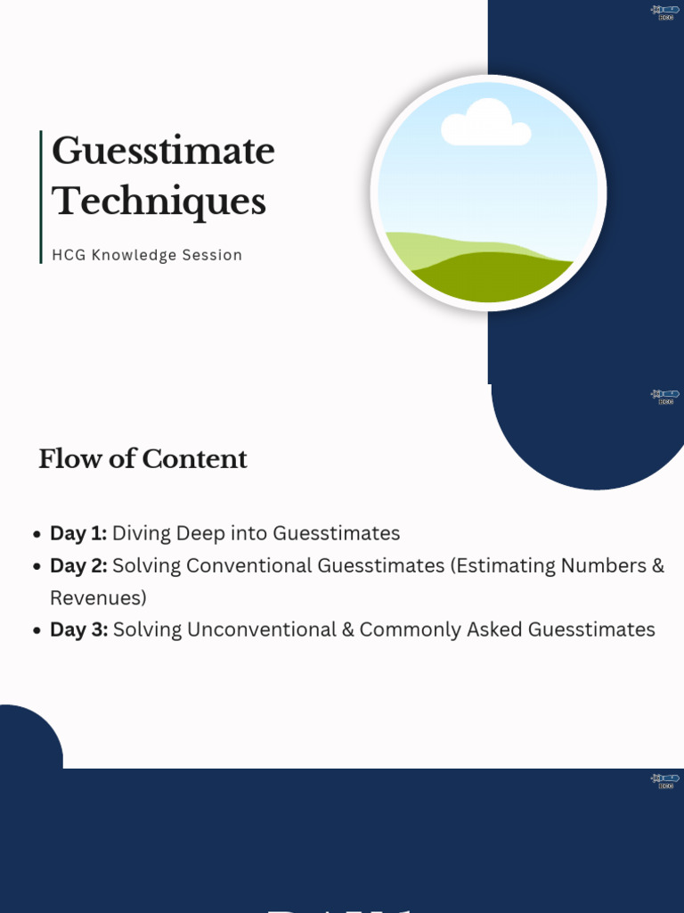 Guesstimate Techniques - HCG | PDF