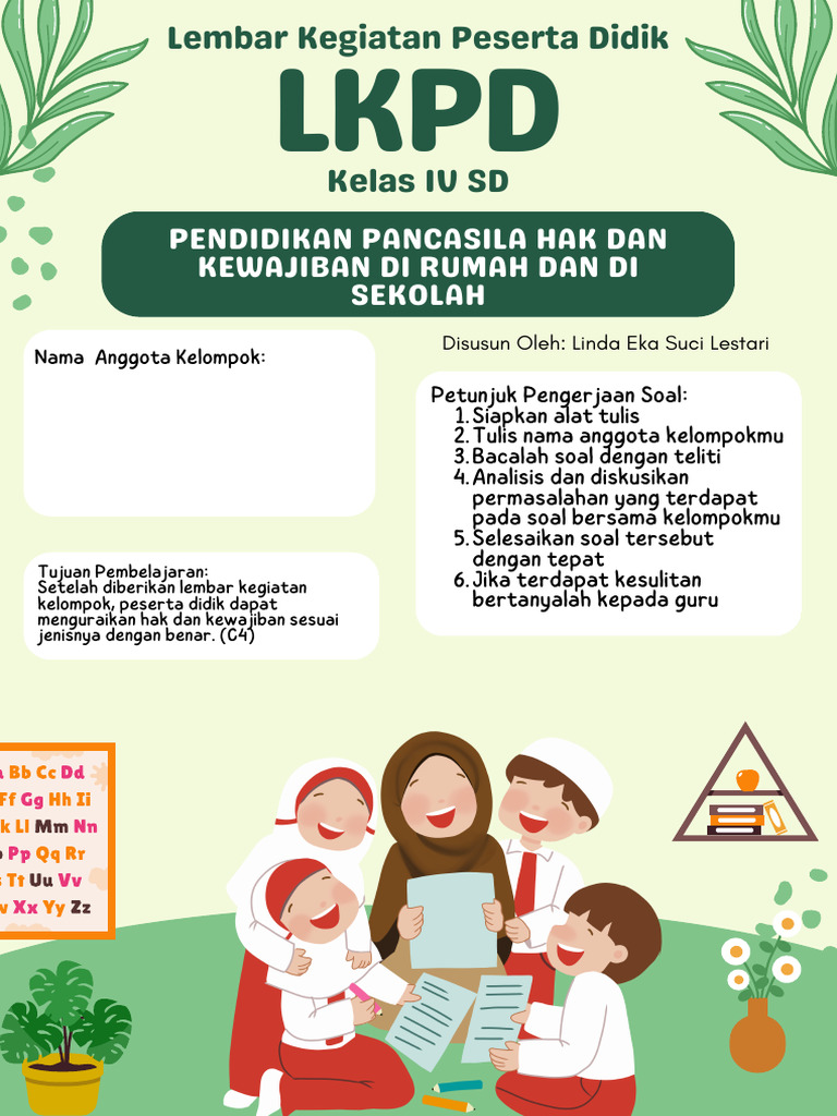 LKPD Hak Dan Kewajiban KLS 4 | PDF