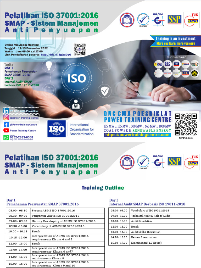 12-Poster Pelatihan Online Training ISO 37001 | PDF