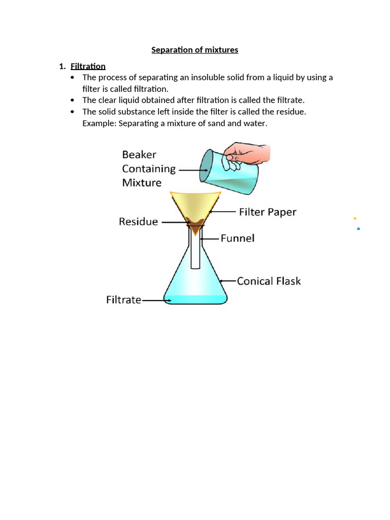 Separating Mixtures | PDF