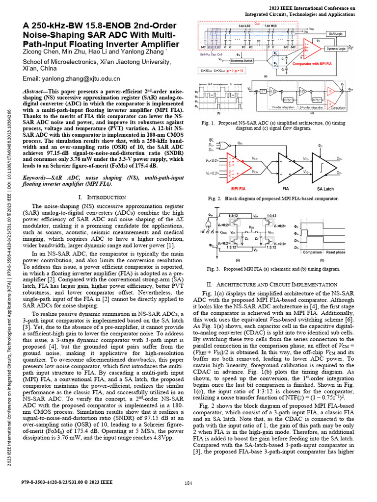A 250-kHz-BW 15.8-ENOB 2nd-Order Noise-Shaping SAR ADC With Multi-Path ...