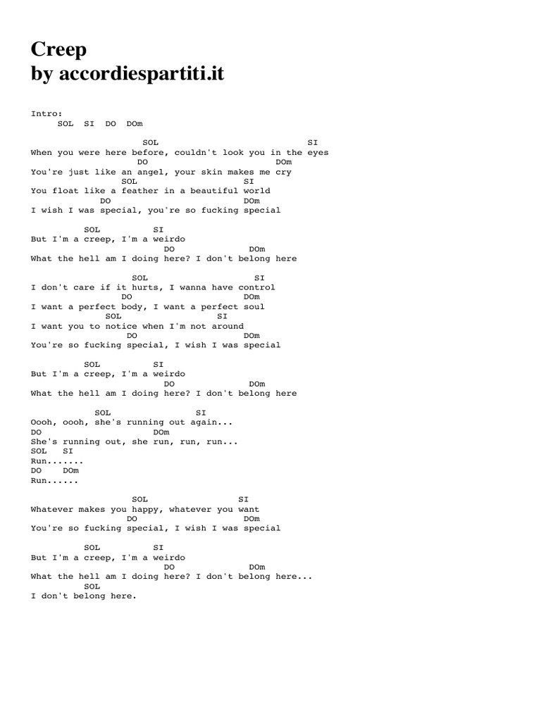 CREEP Radiohead G | PDF