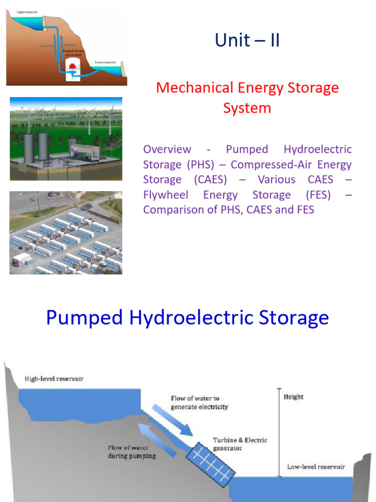 Unit-2-Mechanical Energ Storage | PDF | Energy Storage | Hydroelectricity