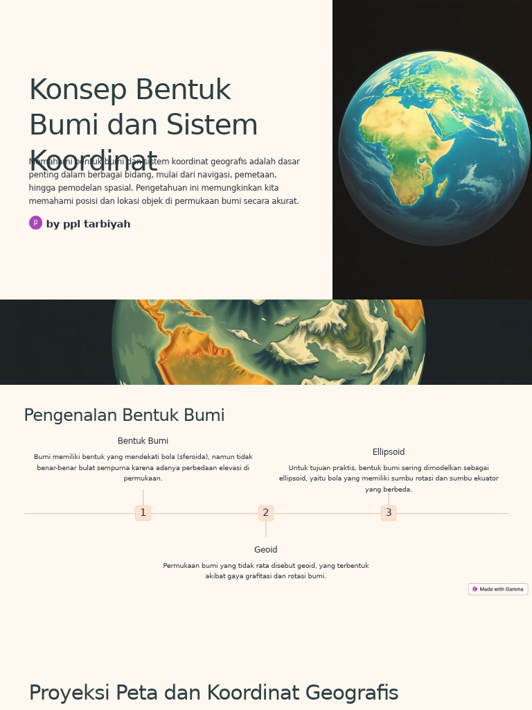 Bentuk Bumi dan Sistem Koordinat Geografis | PDF