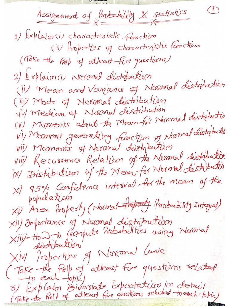 Assignment of Prob. & Stat. | PDF