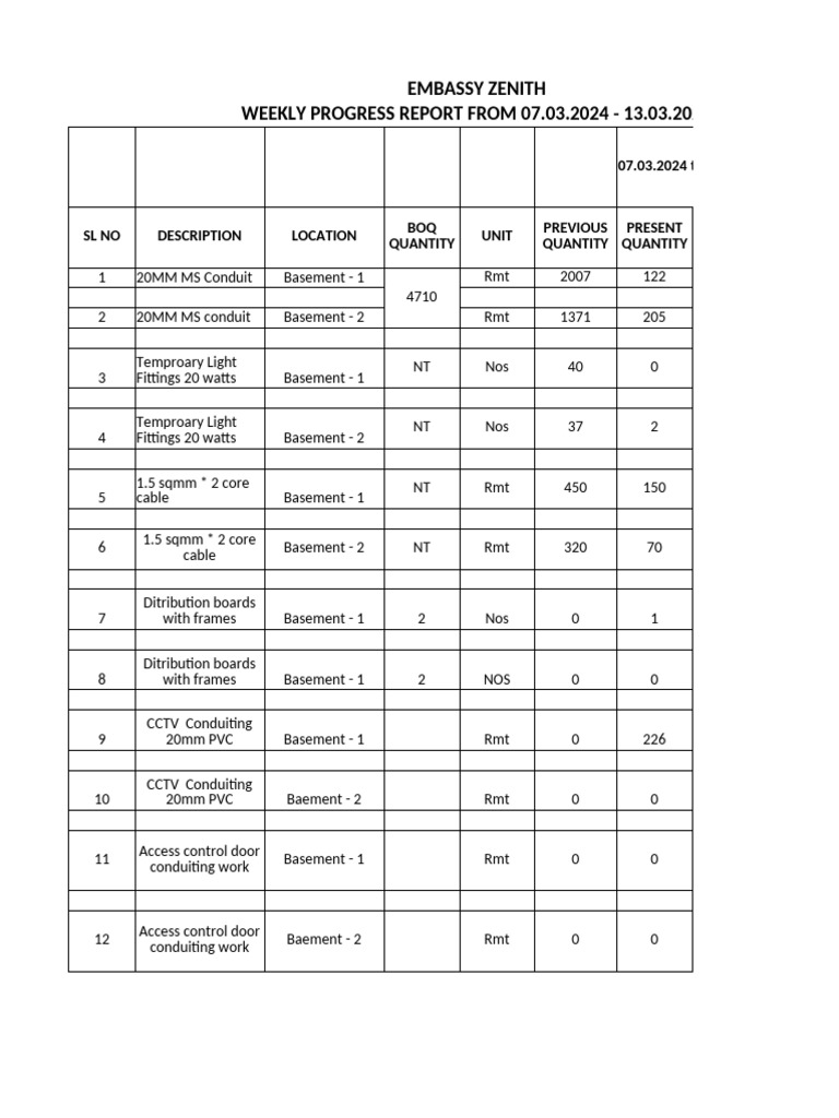 Weekly Progres Report - 13.03.2024 | PDF