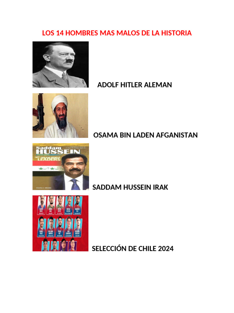 Los 14 Hombres Mas Malos de La Historia | PDF