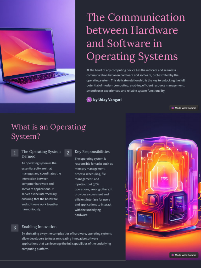 The Communication Between Hardware and Software in Operating Systems ...