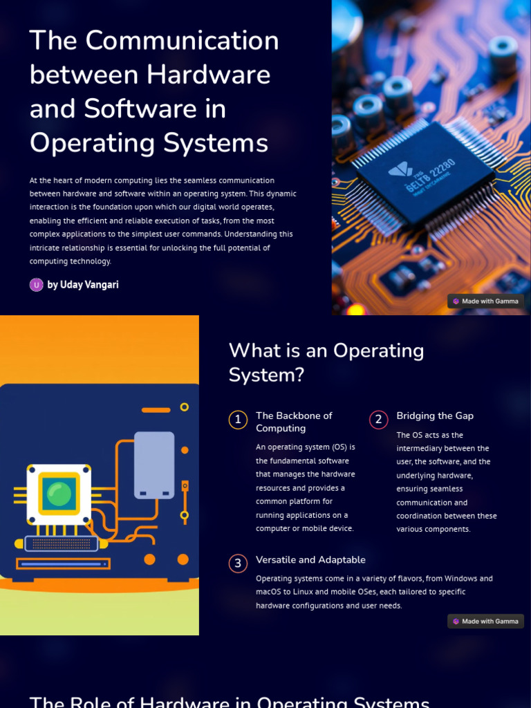 The Communication Between Hardware and Software in Operating Systems ...