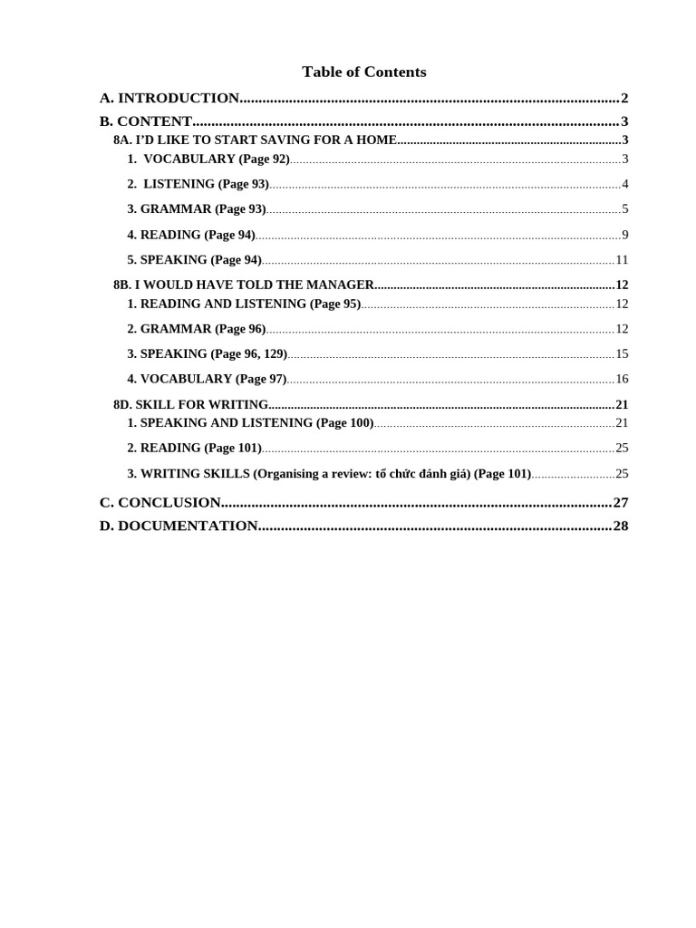 BTN TA Nhóm 3 Unit 8 | PDF