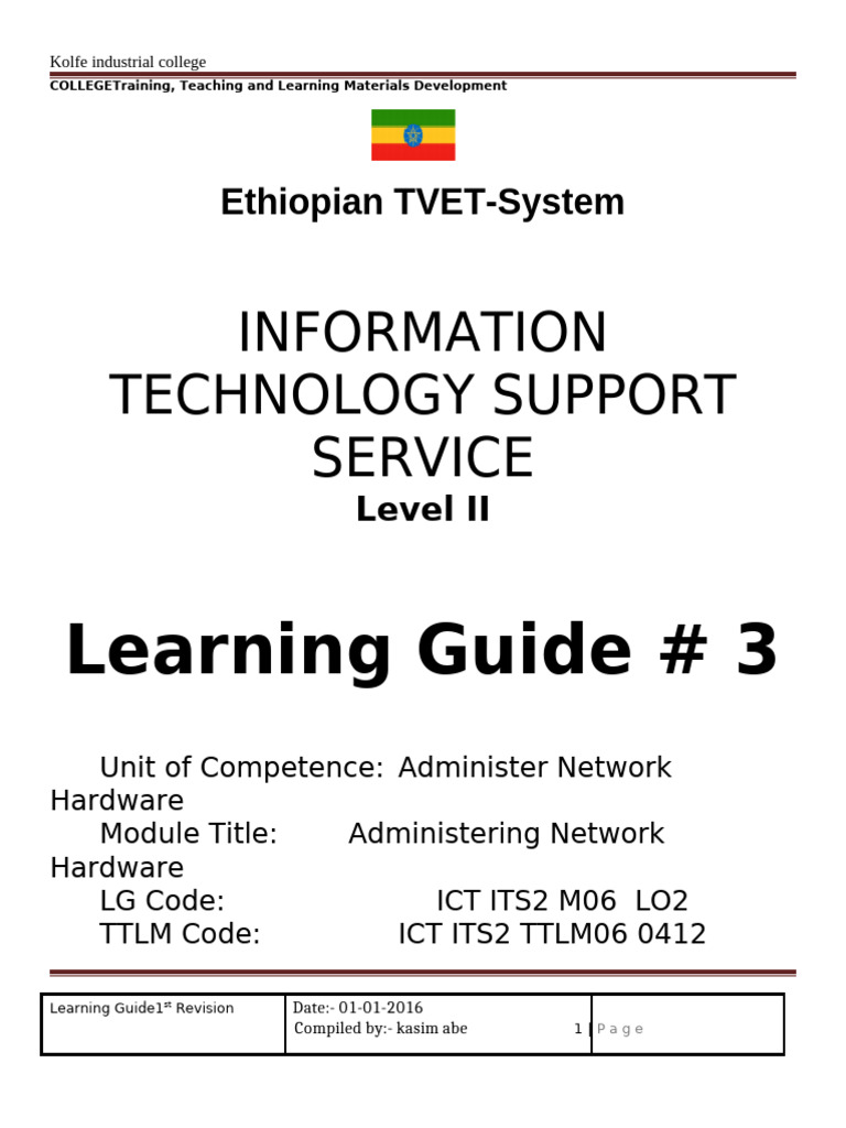 Information Technology Support Service: Learning Guide # 3 | PDF | Computer Network | Computer ...