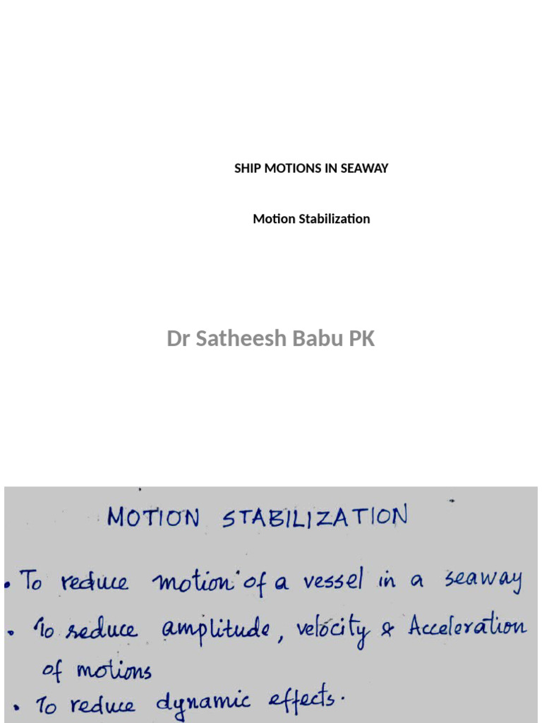 Leccture 13 Motion Stabilization Part 1 | PDF
