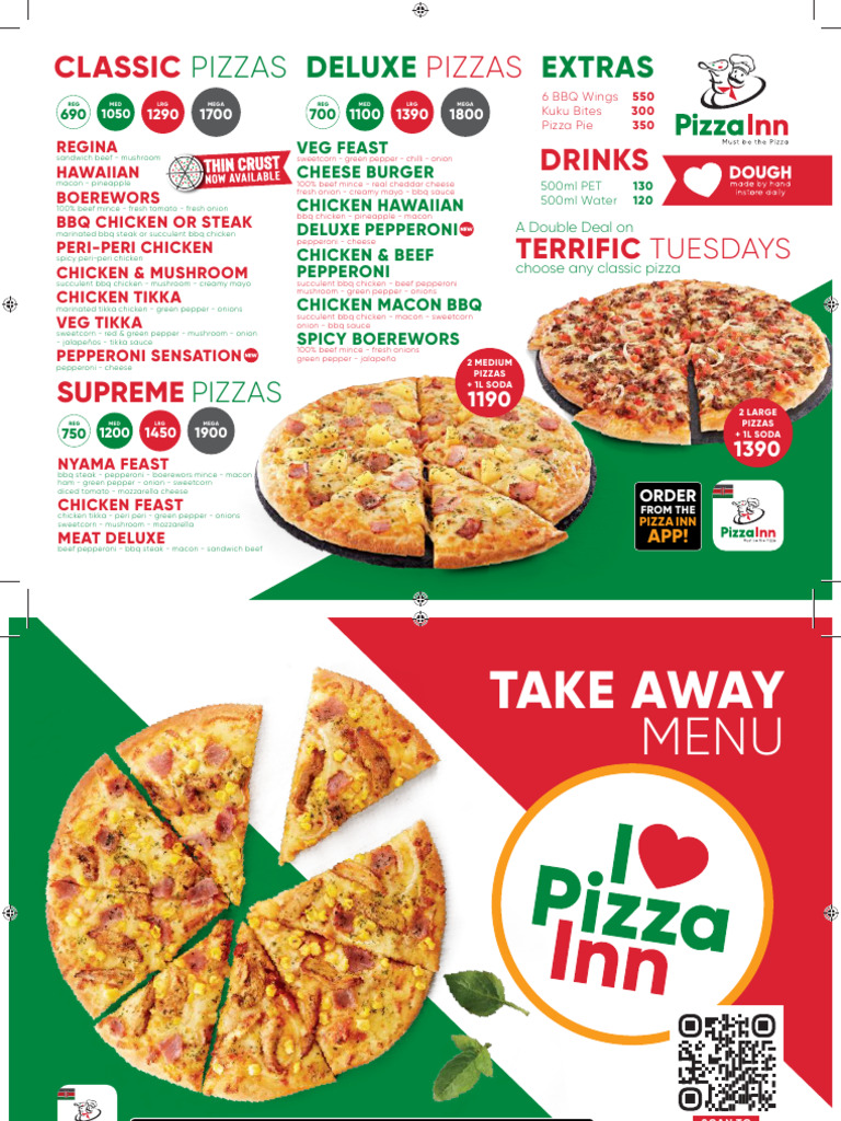 Pizza Inn Menu 2024 Compressed | PDF | Pizza | Steak