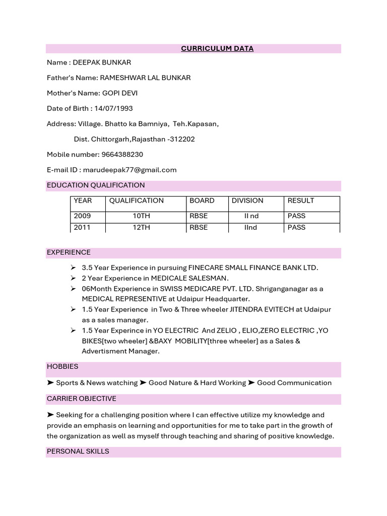RESUME1 | PDF