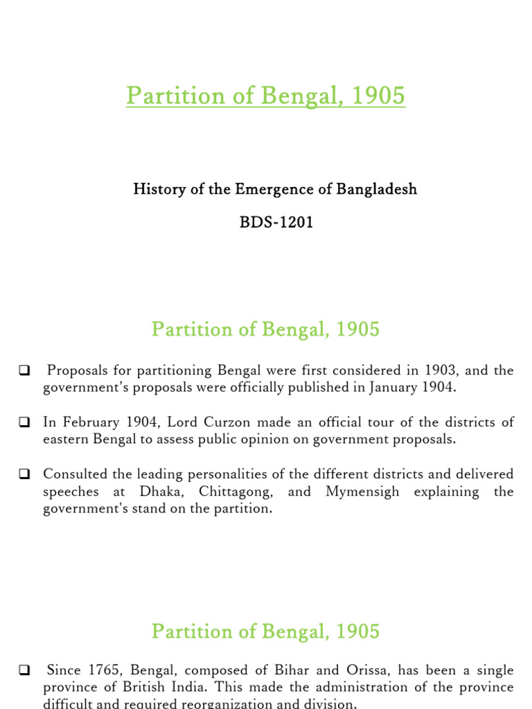 Partition of Bengal | PDF | Bengal | Partition Of India