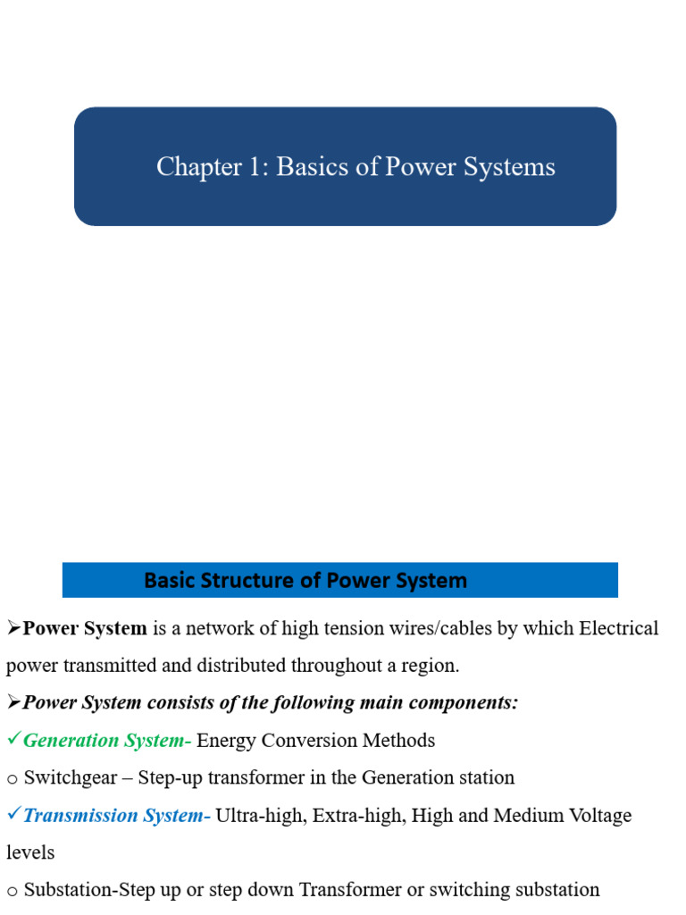 Power Systems: Structure and Components | PDF | Electric Power ...