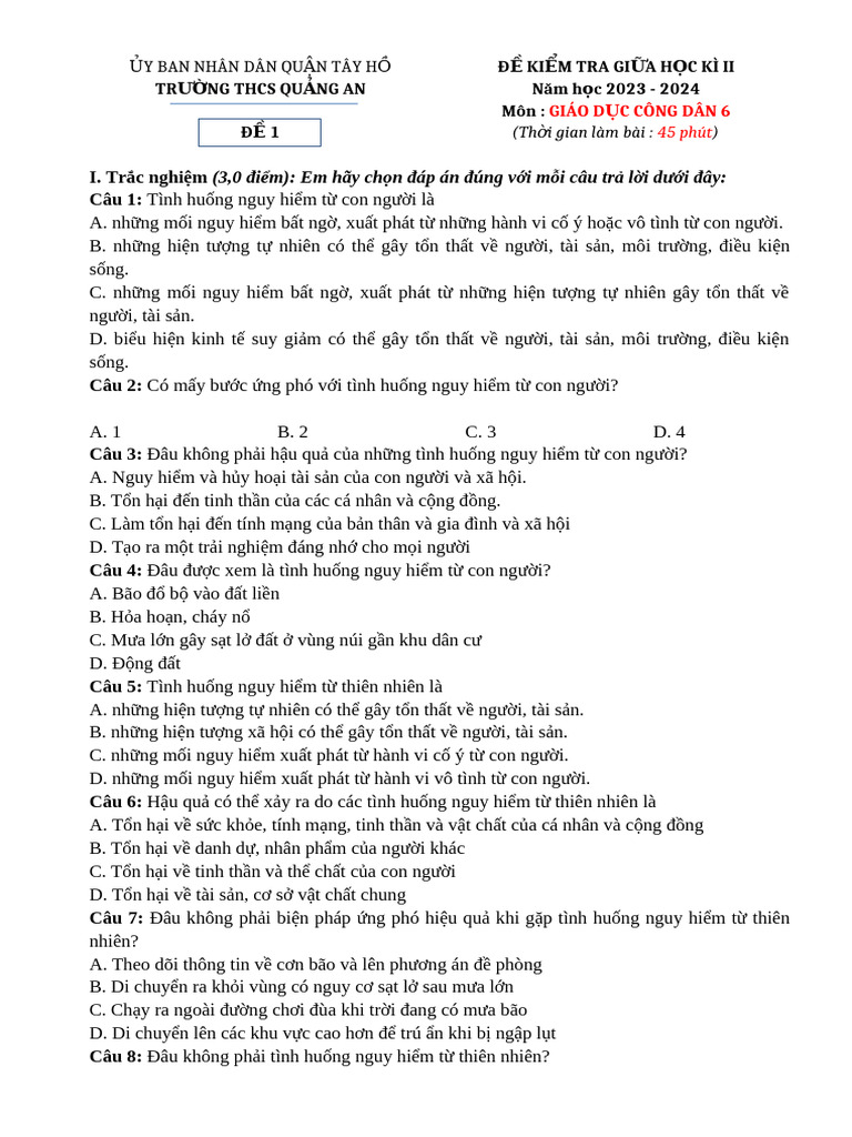 Qa - GDCD 6 - 03 | PDF