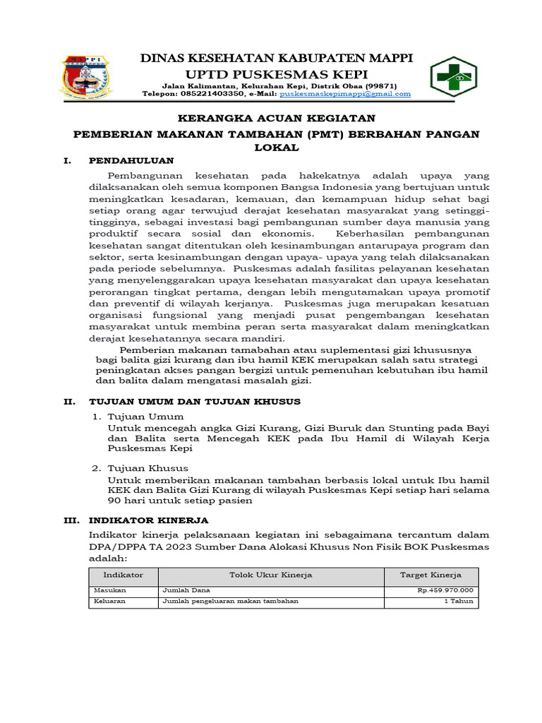 Menu 1 Pembekalan Tim Pelaksana | PDF