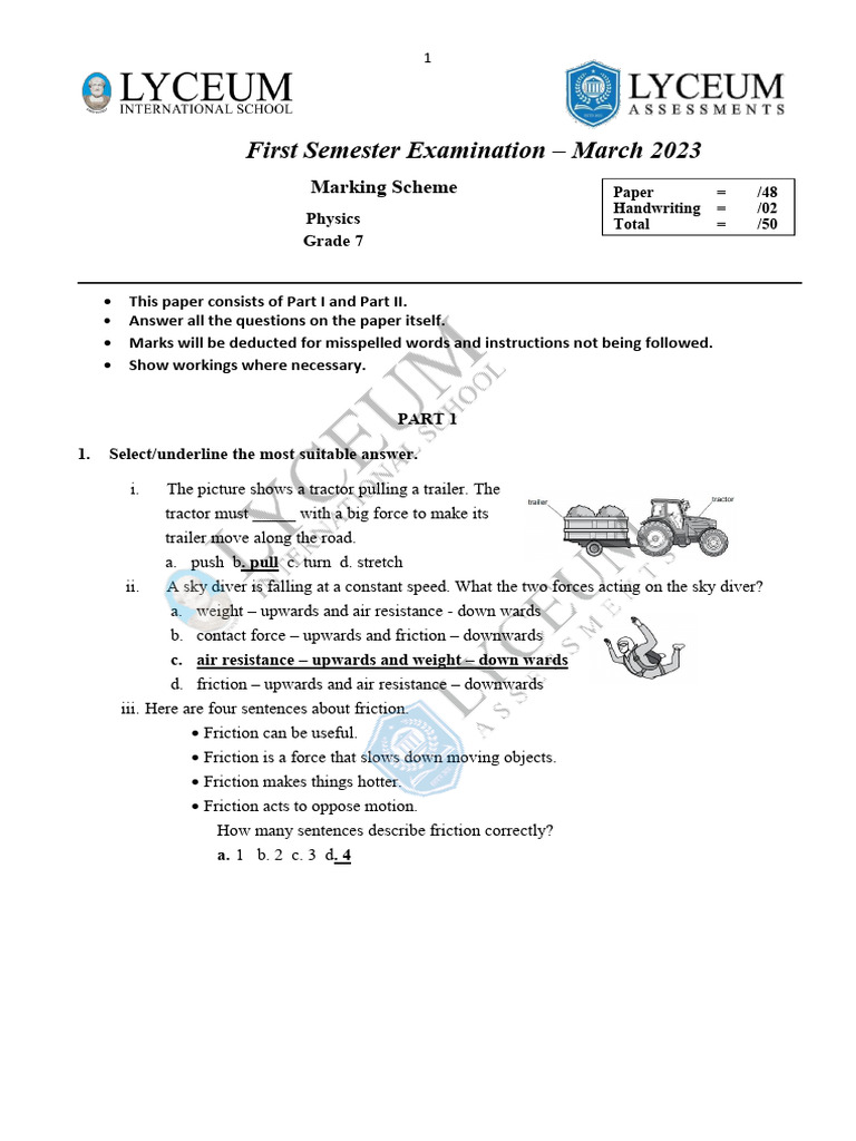 Grade 7 Physics MS 3 | PDF | Planets | Solar System