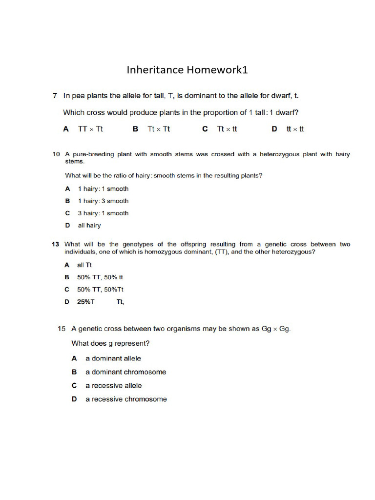 Homework Inheritance Part 1 | PDF Homework Inheritance Part 1 | PDF