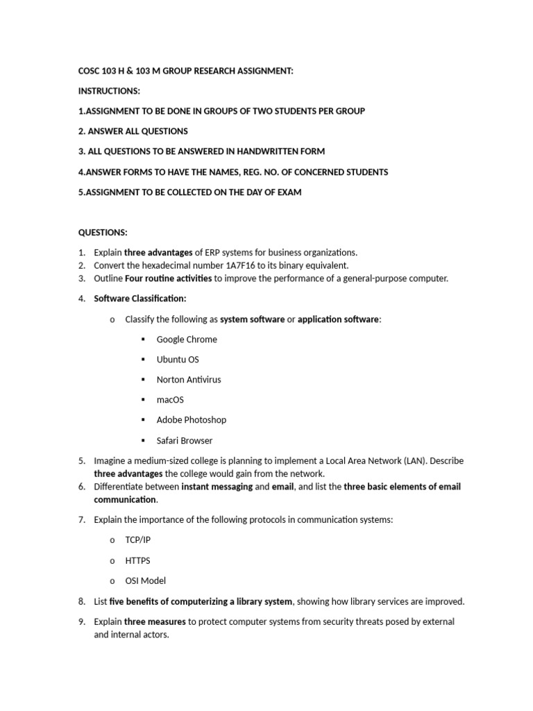 Cosc 103 H Research Assignment | PDF | Microsoft Excel | Computer ...