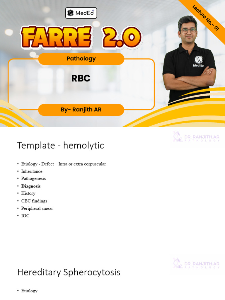 Farre - RBC | PDF | Anemia | Diseases And Disorders