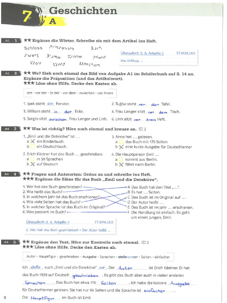 DaZ Buch 2 Übungsbuch Loesungen Gesamt | PDF