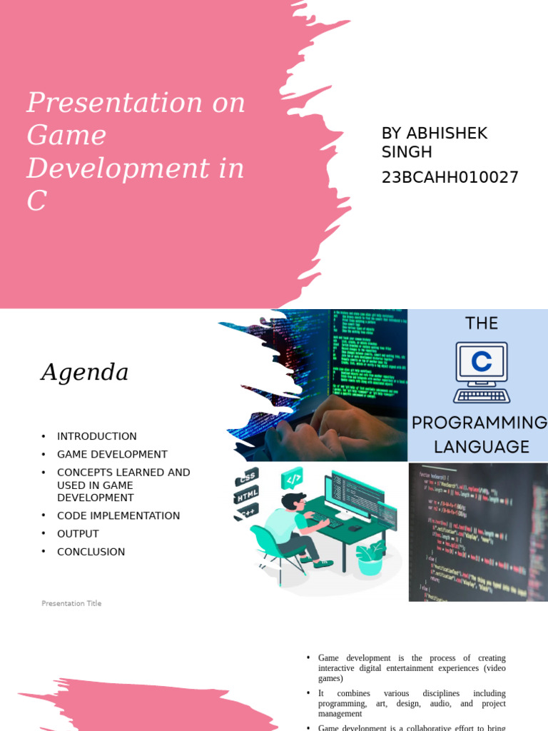 Presentation On Game Development in C | PDF | Software Engineering | Computer Programming