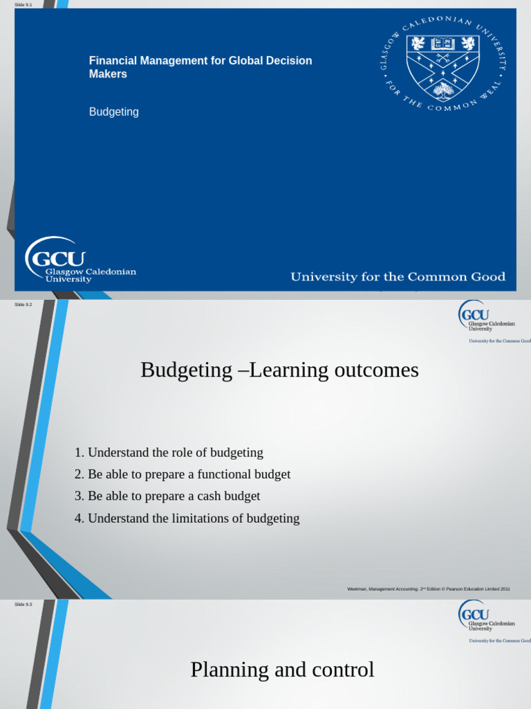 Lecture 7 - Budgeting | PDF | Budget | Management Accounting