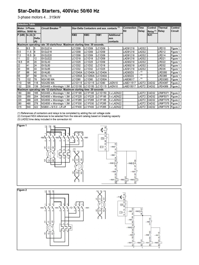 Star-Delta Selection | PDF | Electric Power | Components