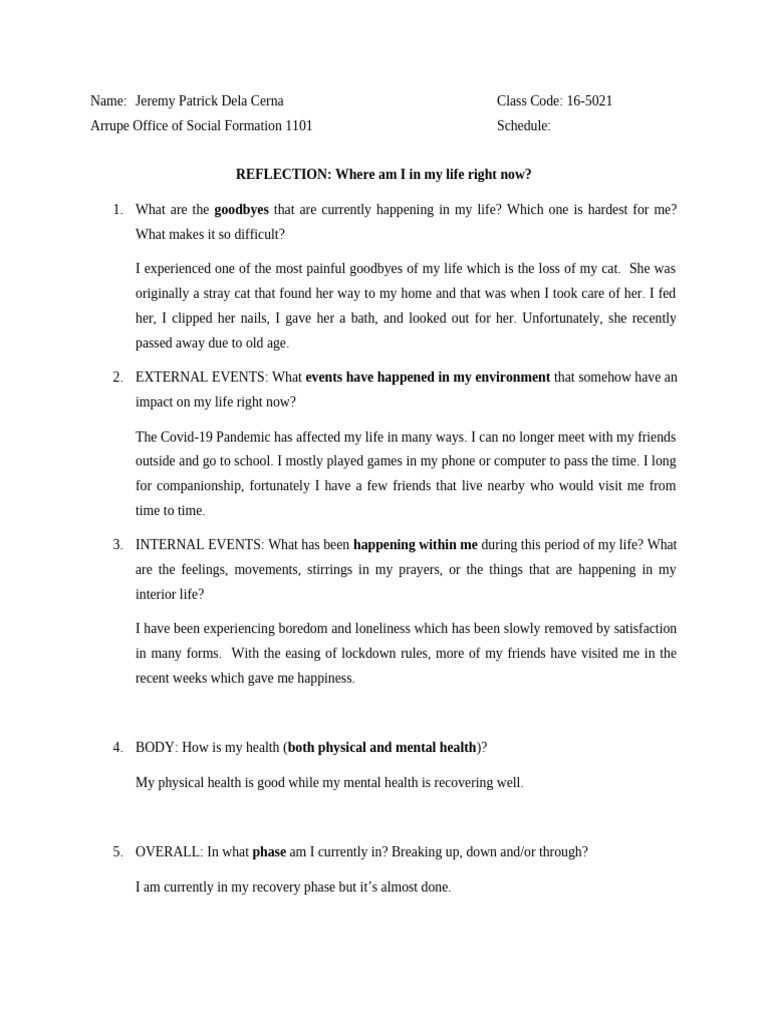 ASF 1101 Module 1. 2 Reflection Paper | PDF