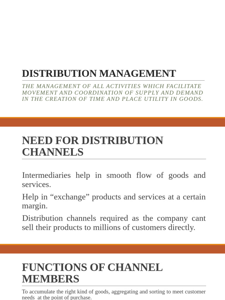 Unit 7 - Distribution Management | PDF | Transport | Retail