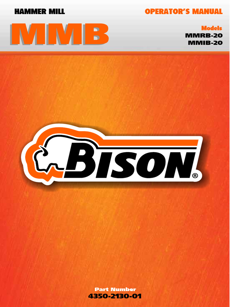 Bison - Molino - Martillos-Hammer Mill Manual | PDF | Tractor | Axle