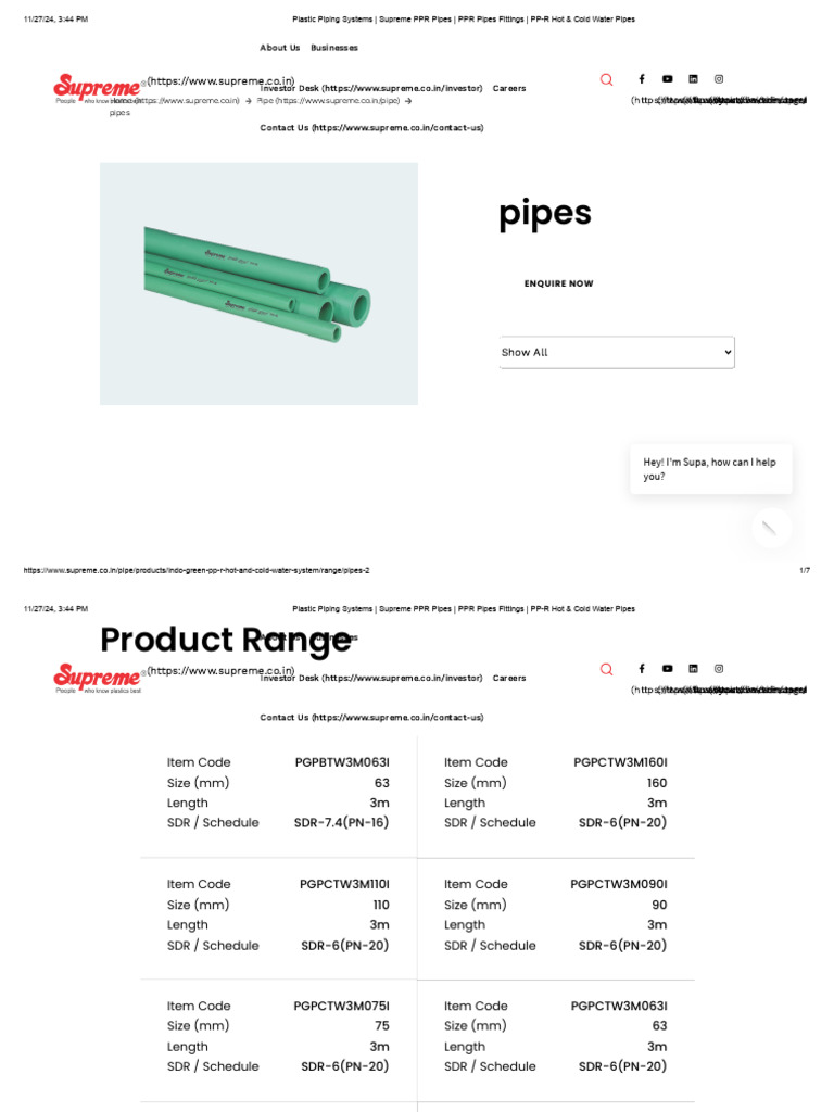 PPR Pipes and Fittings Price List | PDF | Plumbing | Pipe (Fluid ...