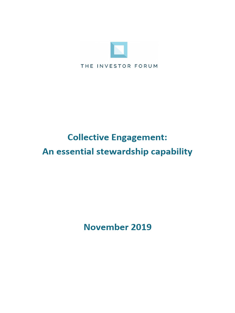 Collective Engagement in Stewardship | PDF | Corporate Governance ...