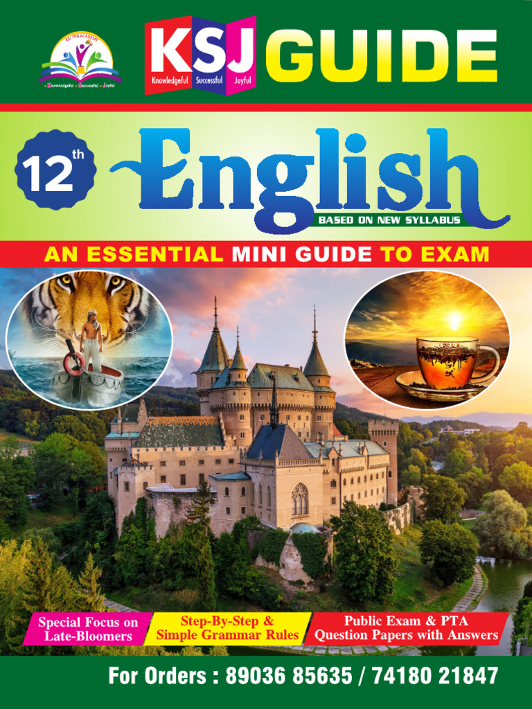 12th English KSJ Mini Guide 2024 PDF Download | PDF | Verb | Noun