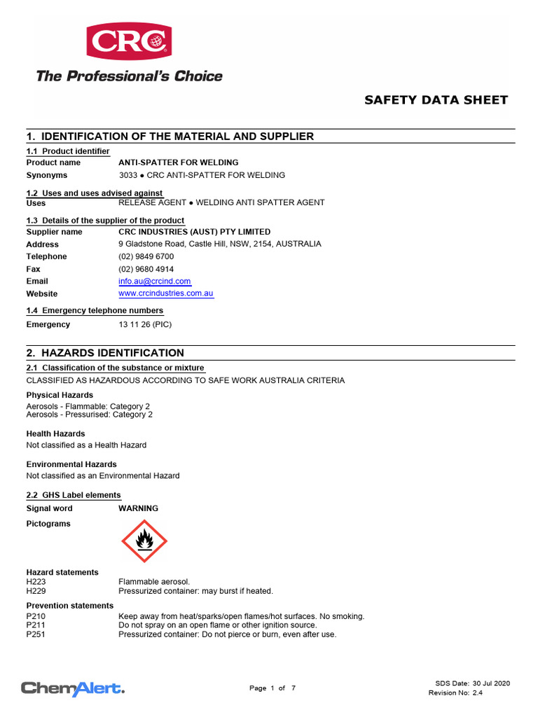 Anti Spatter | PDF | Safety | Occupational Safety And Health