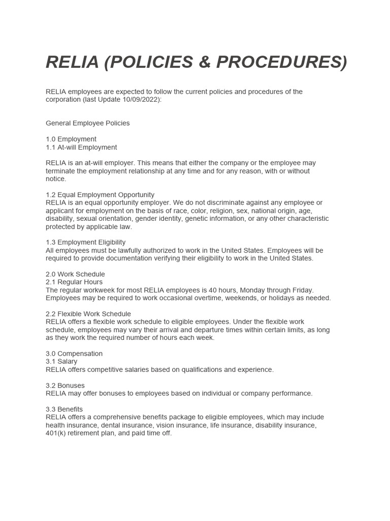 Policies | PDF