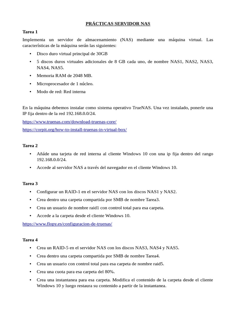 Práctica NAS-1 | PDF