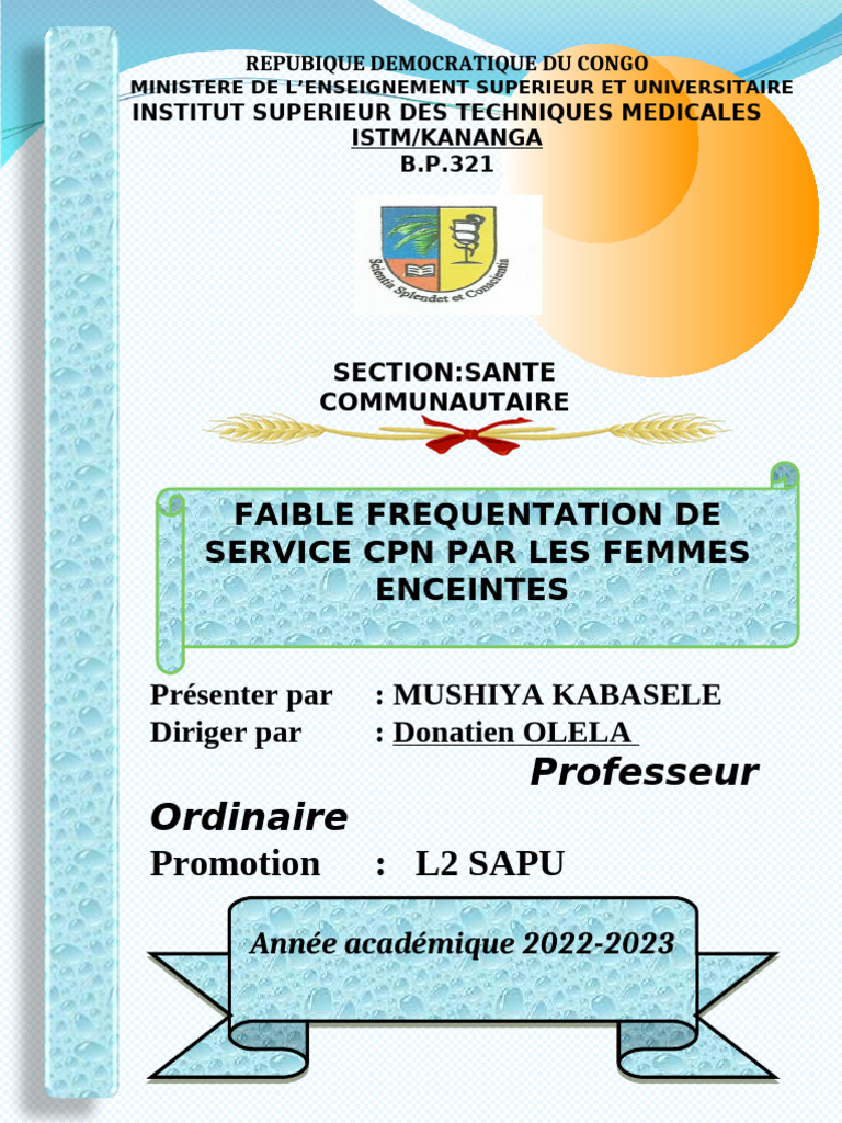 Page de Garde Istm | PDF